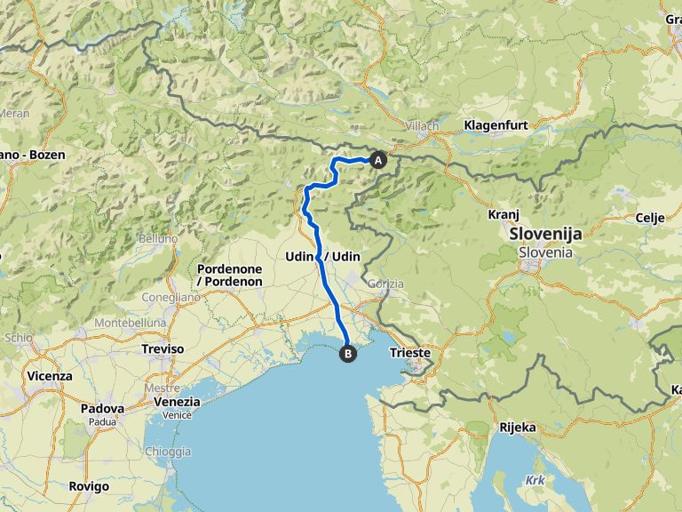 Von Tarvis nach Grado | Fahrradtour | Komoot